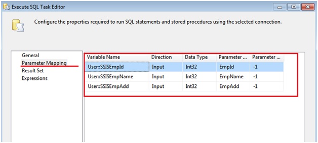 Data type error in Execute SQL Task - Learn MVC, Angular, Architecture ...